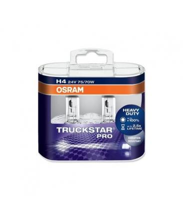 24V Truckstar PRO H4 75W 64196 P43t Bulbs Double Pack Bright White ...