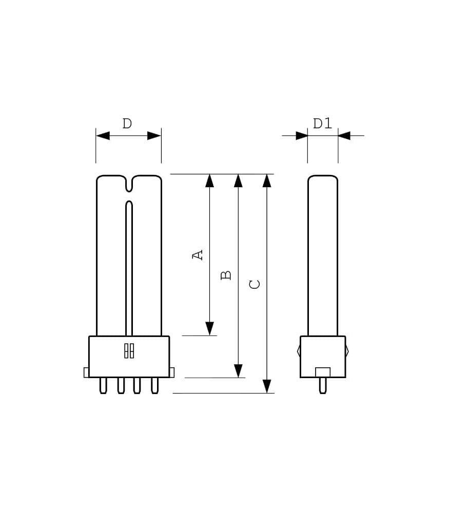 Master PL-S 9W 840 4P Energy Saving Lamp Bright White Light Compact energy saving lamp, Philips