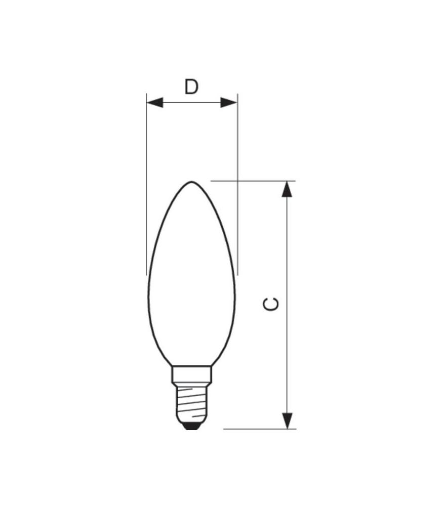 Classic LED Candle Lamp 14W Gold B35 E14 220V SP