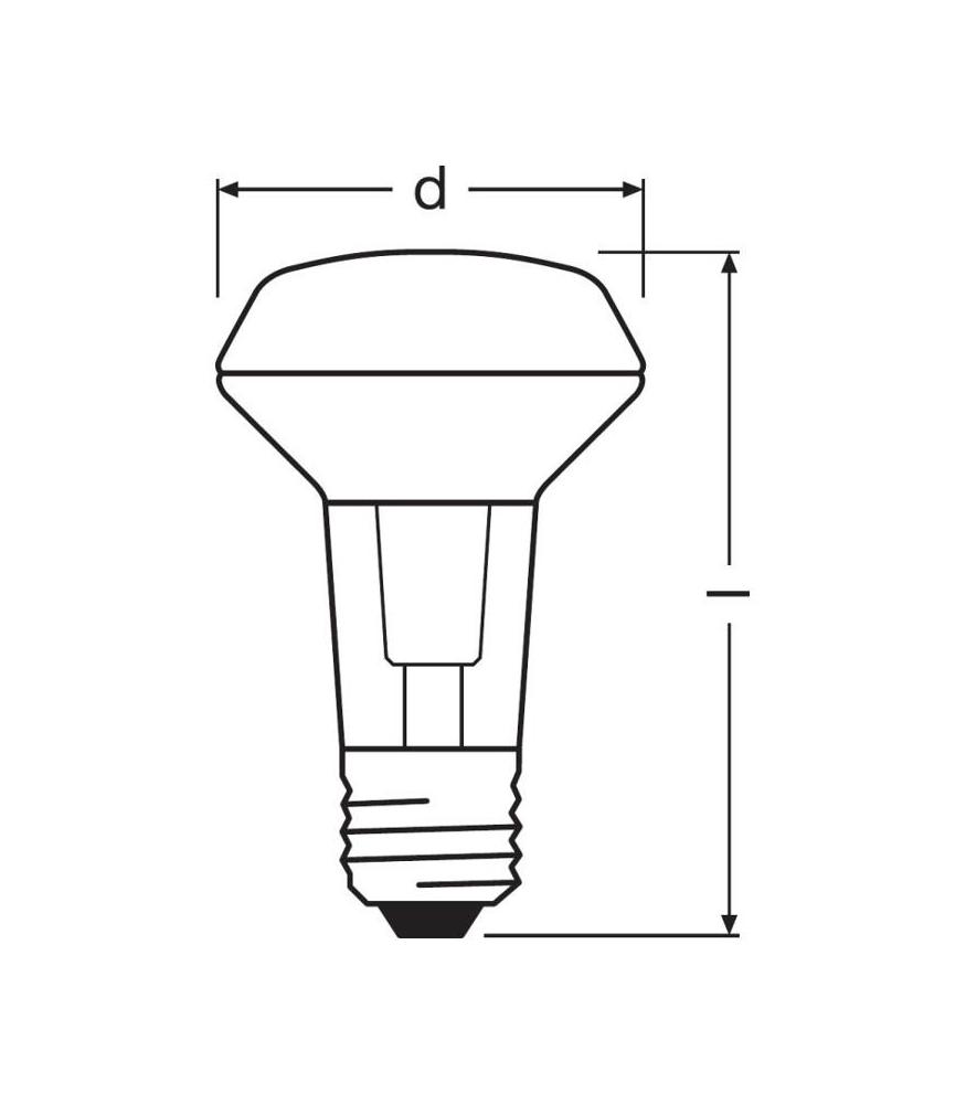 LED Lamp Star R63 4.3W 827 E27 Brighten Your Space lamp 60 220V 36°, Osram