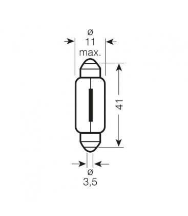 24V Truck Bulb 6424 SV8.5, 5W High-Powered Lighting