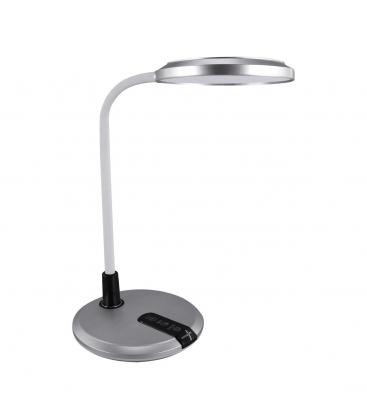 Silver LED Desk Lamp PLATON Adjustable Brightness White Light