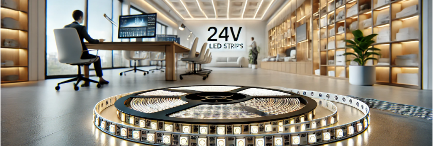 24V Flexible Self-Adhesive LED Strips | Durable Lighting